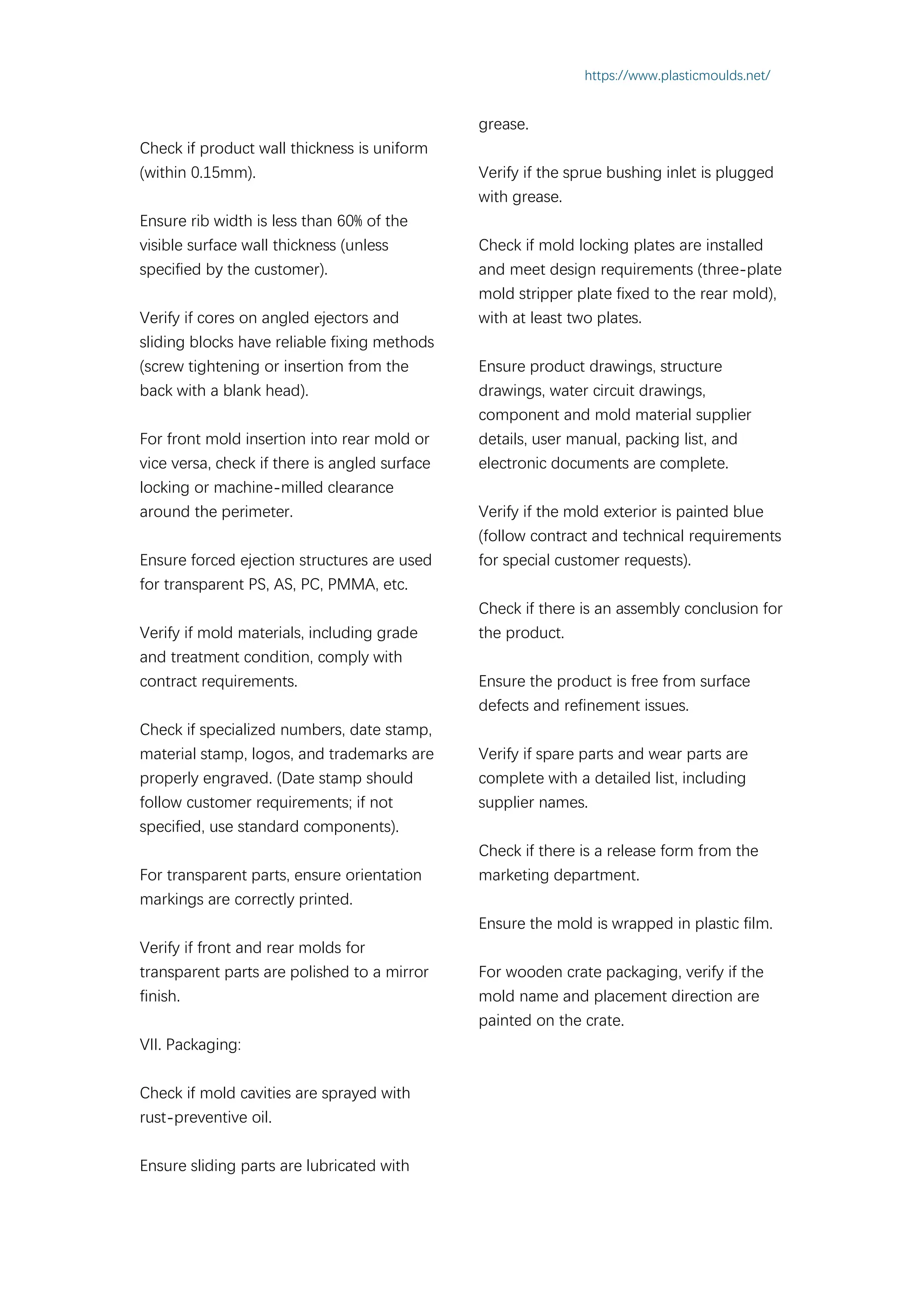 key points of mold manufacturing standards | PDF | Free Download