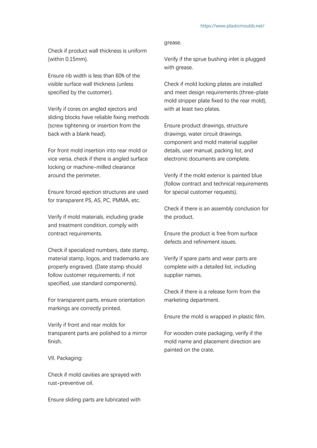 key points of mold manufacturing standards | PDF | Free Download