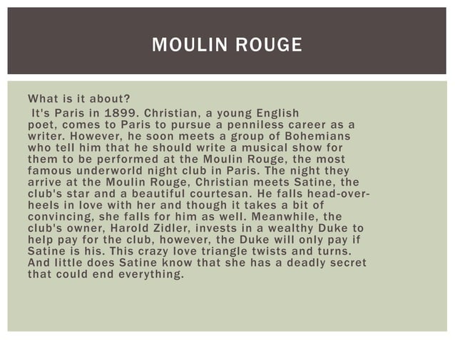 Moulin rouge | PPT