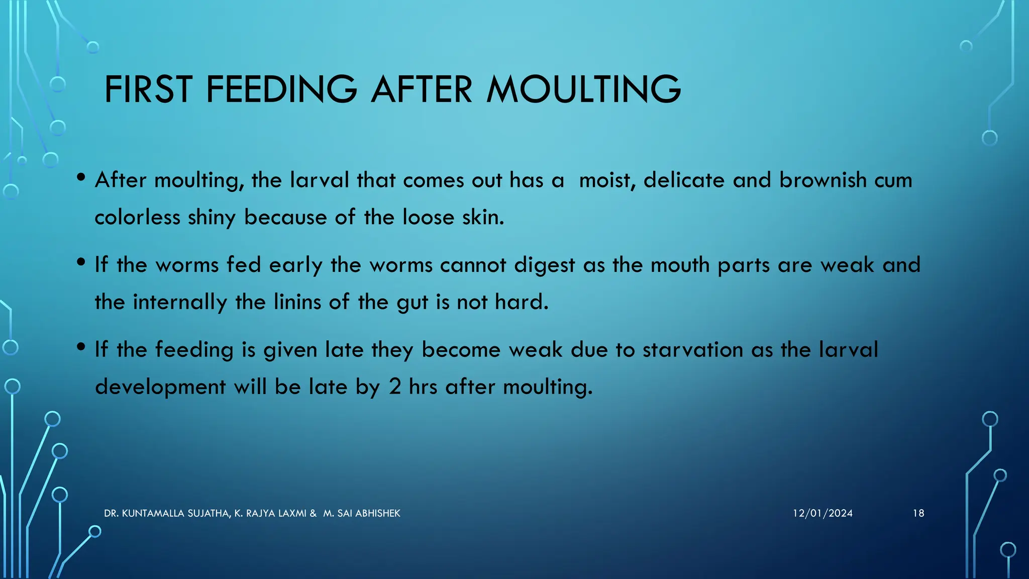 Moulting - Silkworm rearing technology.pptx