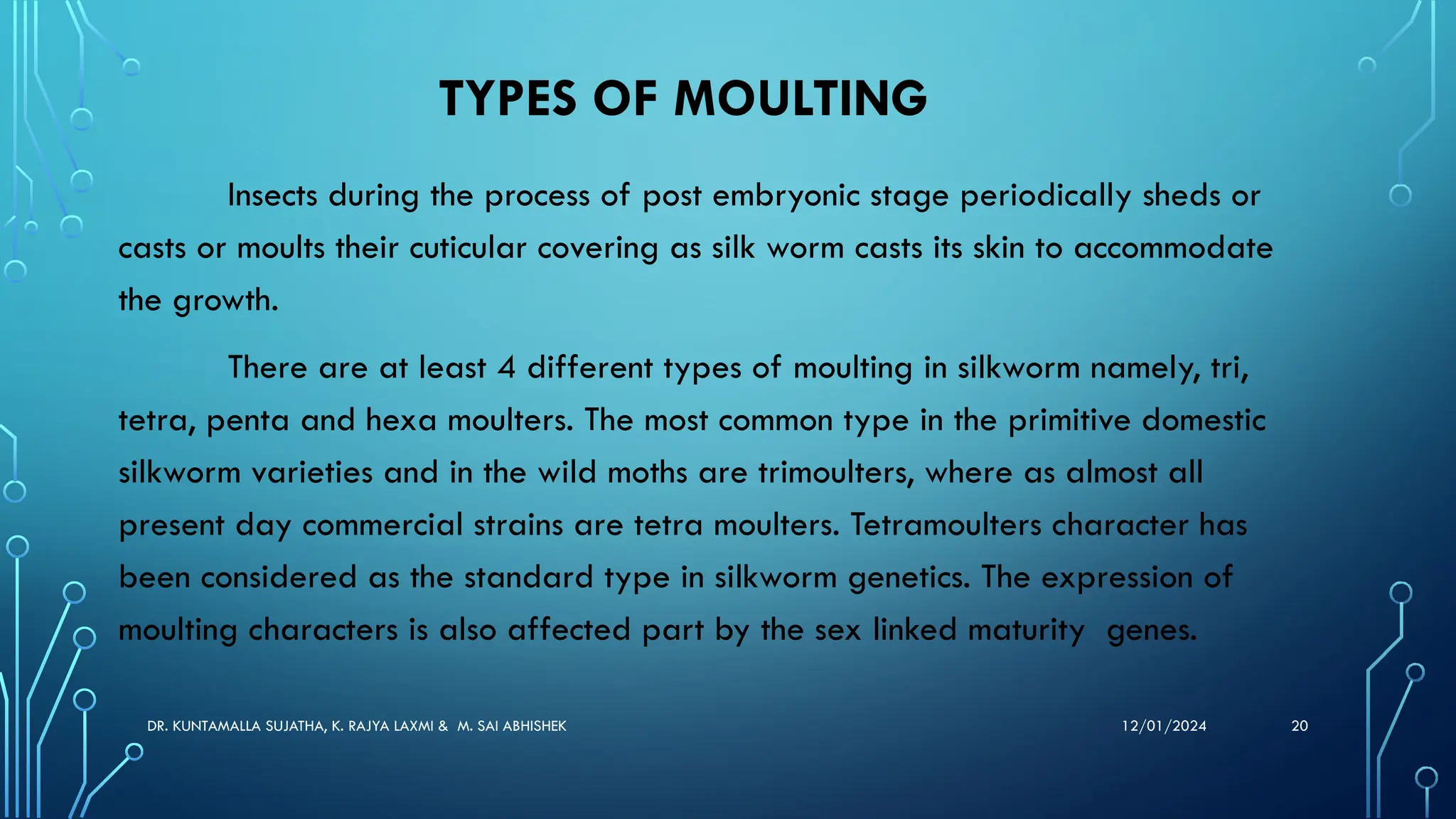 Moulting - Silkworm rearing technology.pptx