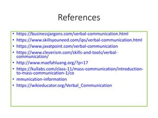 Verbal communication | PPT