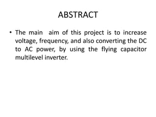 NEW TOPOLOGY OF FLYING CAPACITORS | PPT