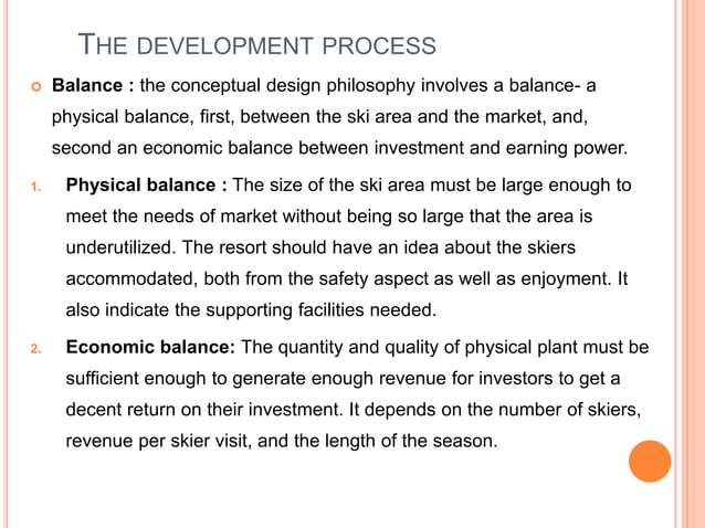 Mountain based resort development process,site and design guidelines ...