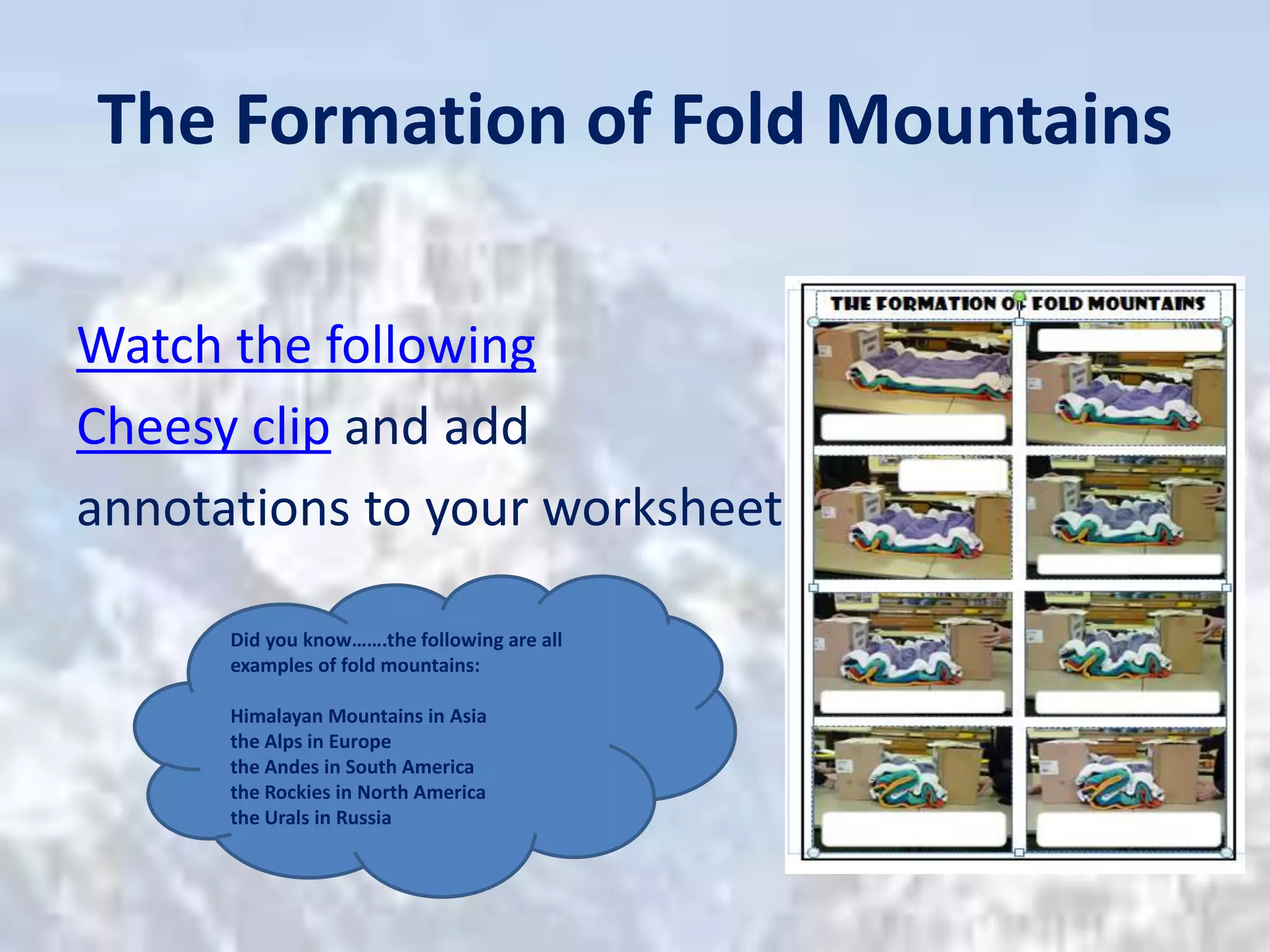 Mountain building | PPTX