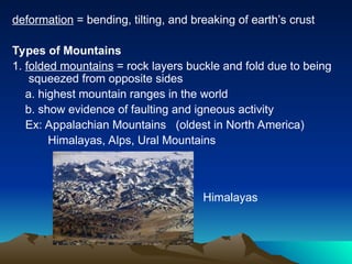 MOUNTAIN BUILDING of engineering geology | PPT