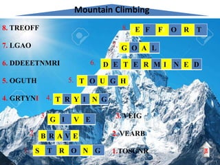 Mountain climbing: a language activity | PPT