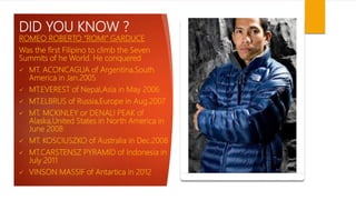 Mountaineering activities cot 4 | PPTX