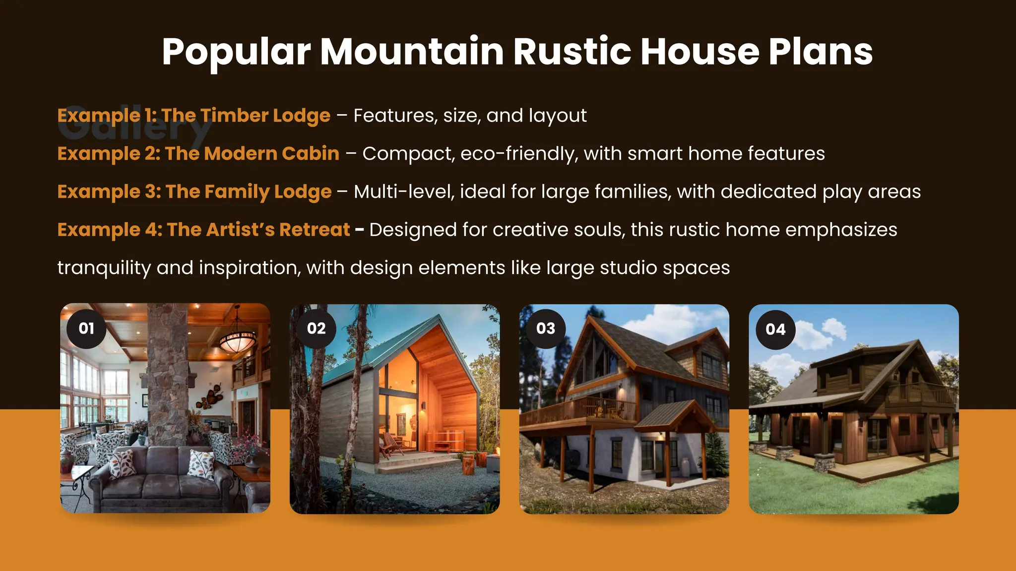 Mountain Rustic House Plans & Modern Rustic Floor Plans | PPT