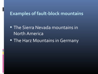 Fault Block Mountains For Kids