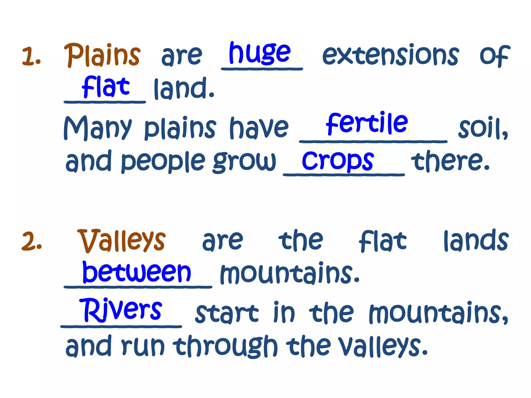 Mountains and flat lands | PPTX