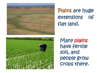Mountains and flat lands | PPTX