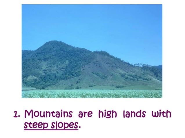 Mountains and flat lands | PPTX | Geography | Science