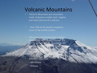Mountains Project For 2 Days | PPT | Geology | Science