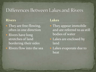 Mountains, rivers and lakes | PPTX