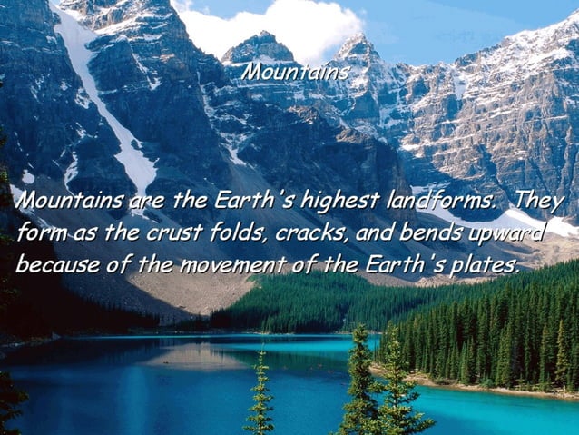 Mountainsvolcanoesearthquakes | PPT