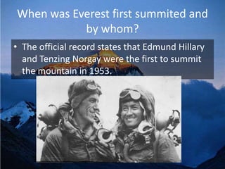 Mount everest | PPTX