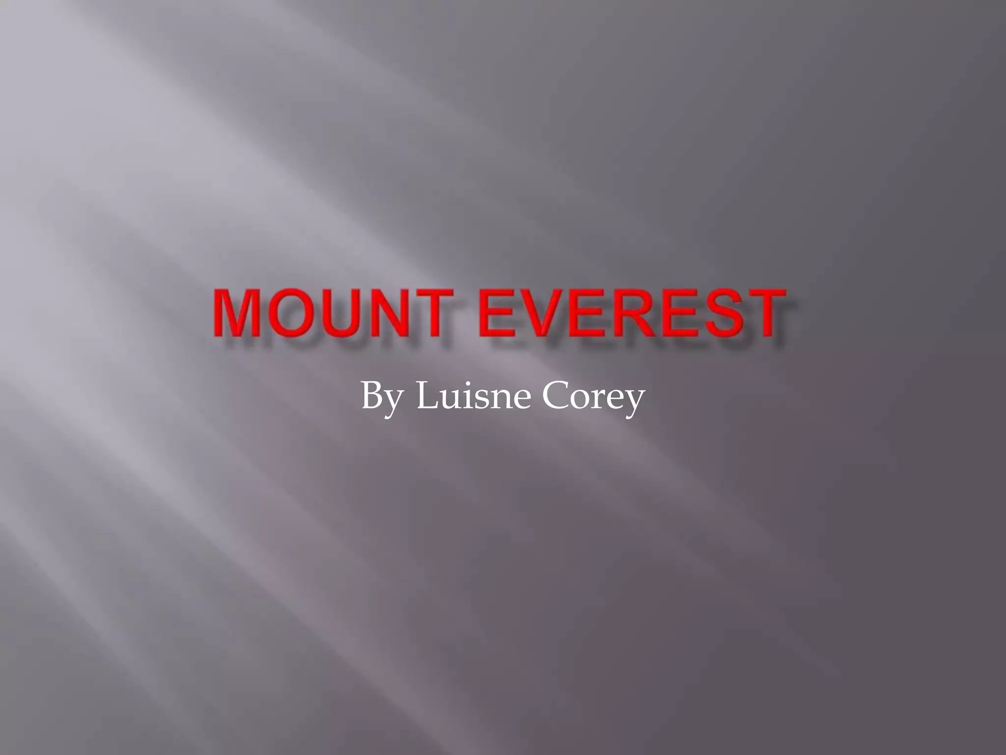 Mount Everest | PPTX