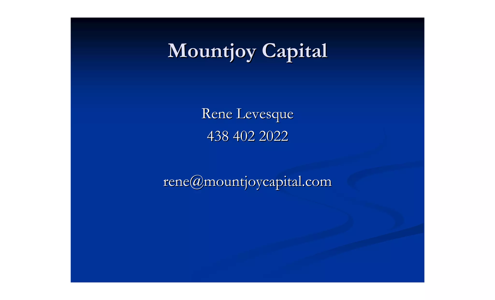 Mountjoy Presentation | PPT