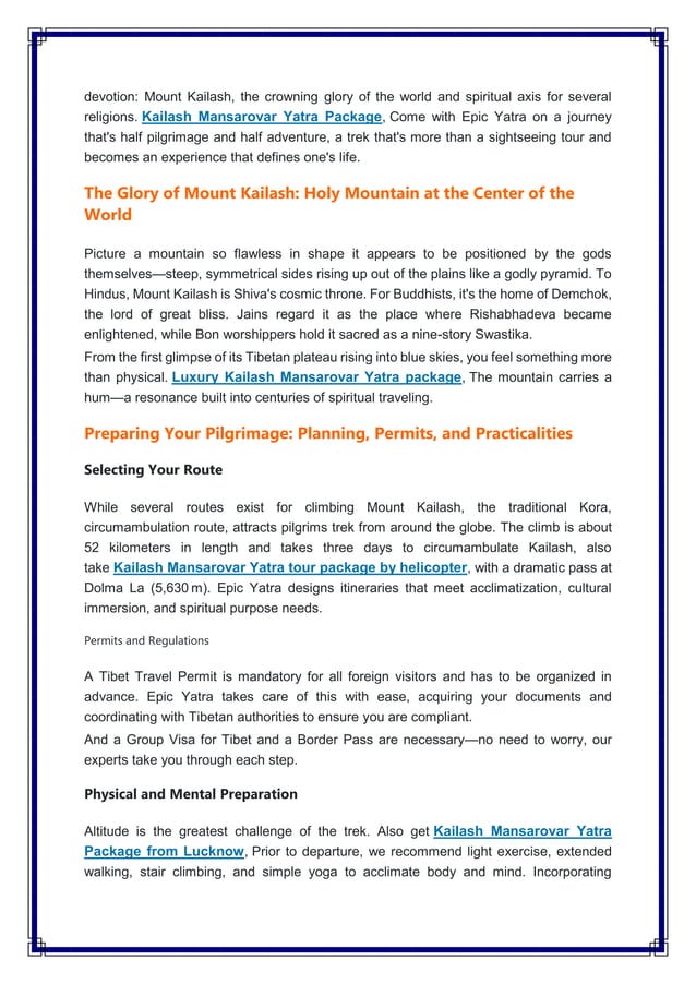 Mount Kailash The Holy Trek..........pdf