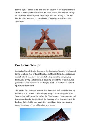 Mount mangdang han culture tourism scenic spot | PDF