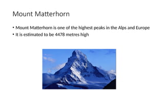 Mount Matterhorn - Single Slide Presentation | PPTX