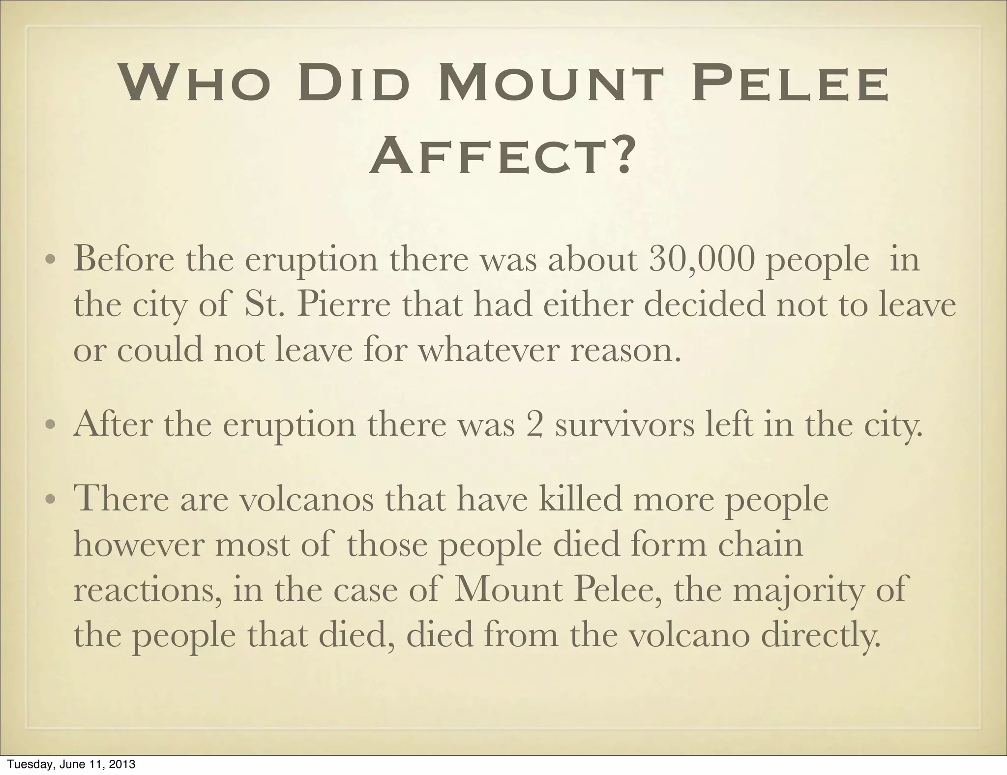Mount pelee science project | PDF