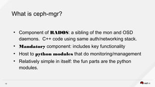 Enabling ceph-mgr to control Ceph services via Kubernetes | PPT