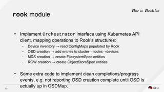 Enabling ceph-mgr to control Ceph services via Kubernetes | PPT