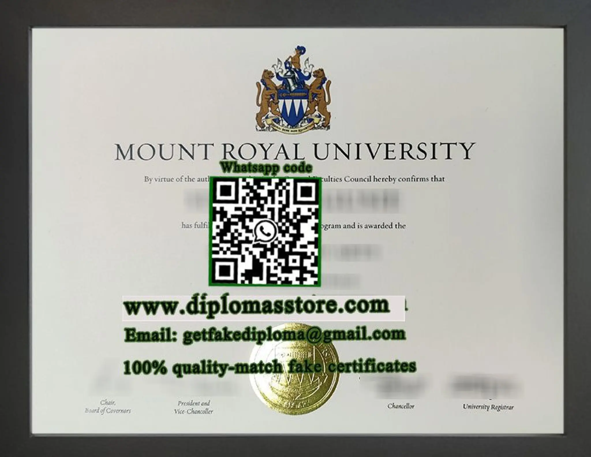 Mount Royal University diploma, MRU certificate | PDF