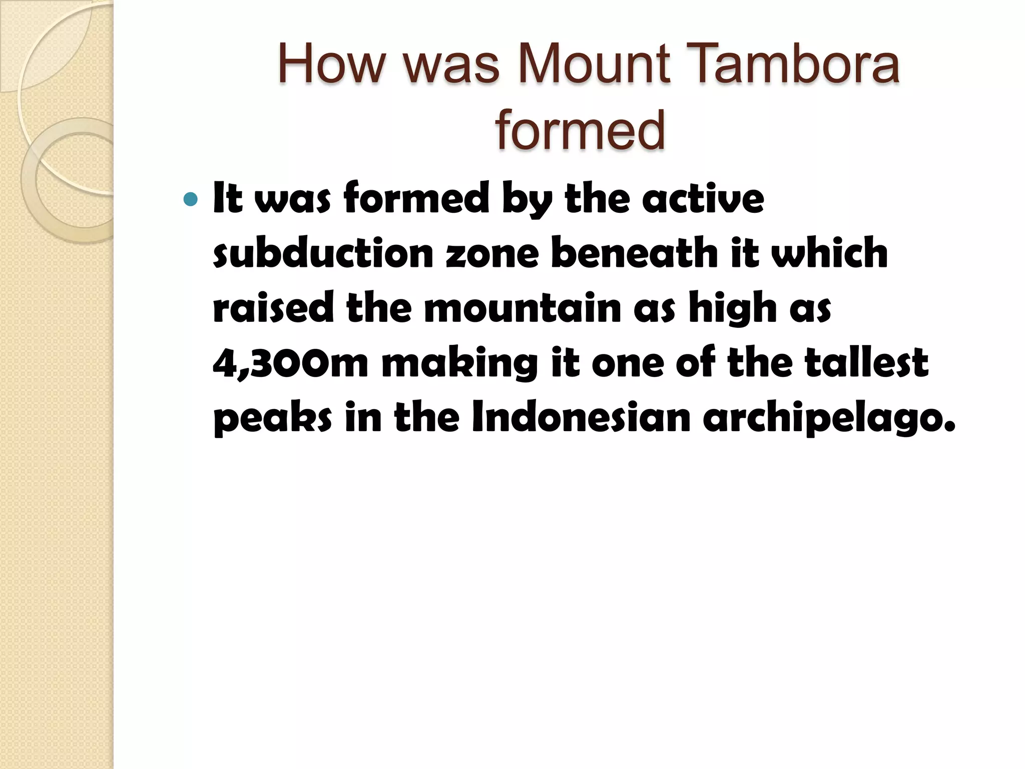 Mount tambora | PPT