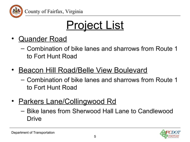 Proposed Bicycle Facilities-VDOT Summer 2015 Repaving: Mount Vernon ...