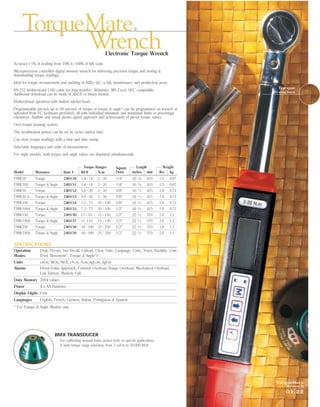 Mountz torqueanalyzerandmeasurementcatalog | PDF