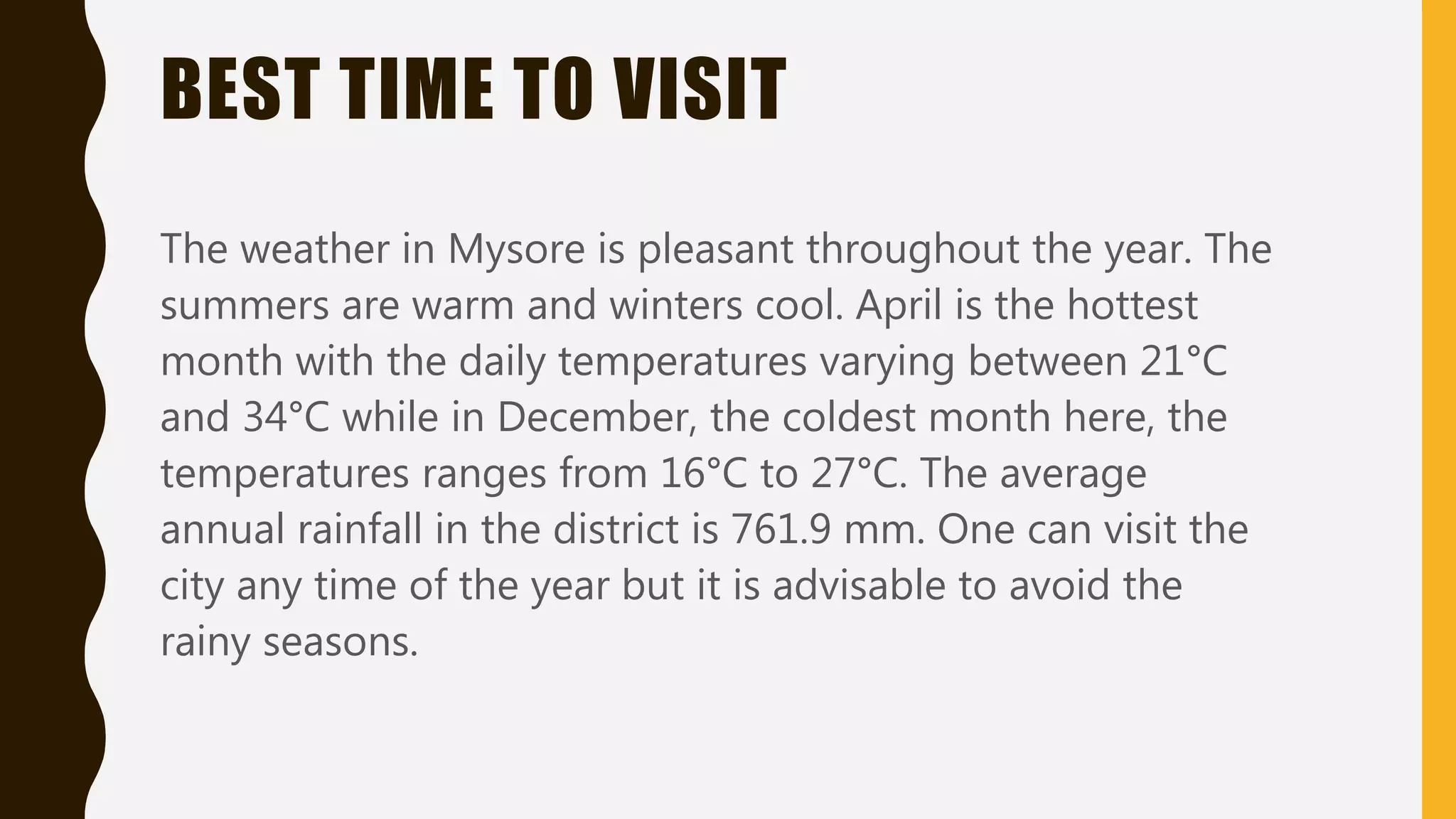 Tourism in mysore | PPTX