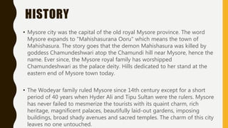 Tourism in mysore | PPT