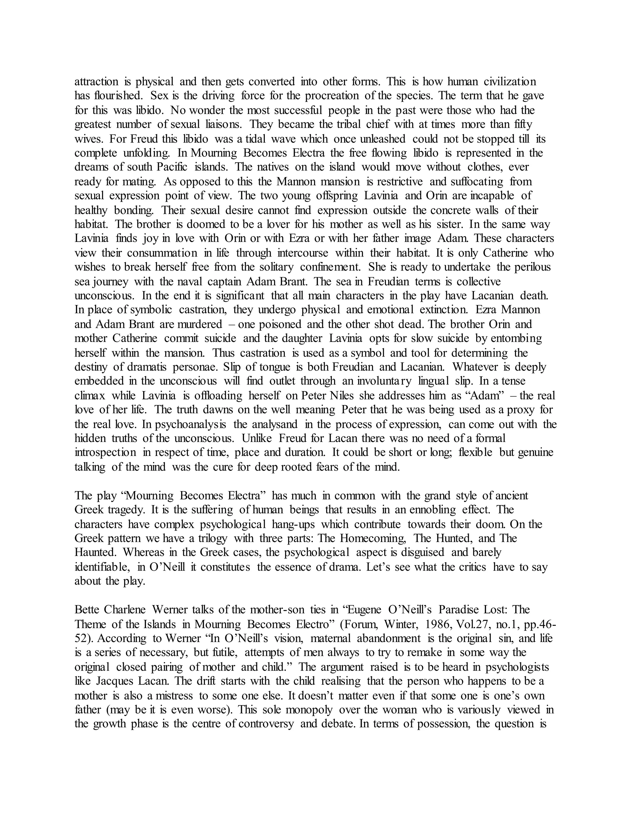 Mourning becomes electra | DOCX