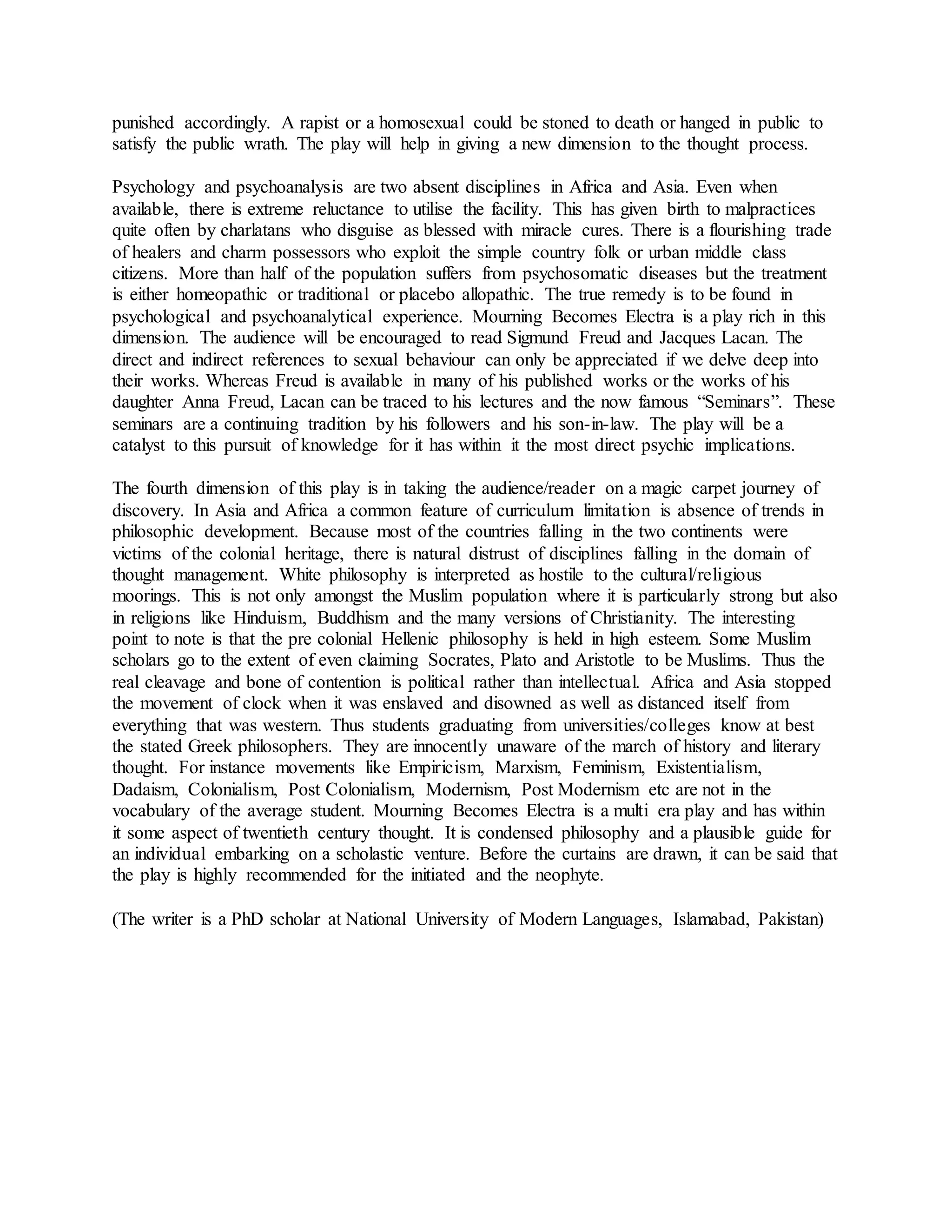 Mourning becomes electra | DOCX