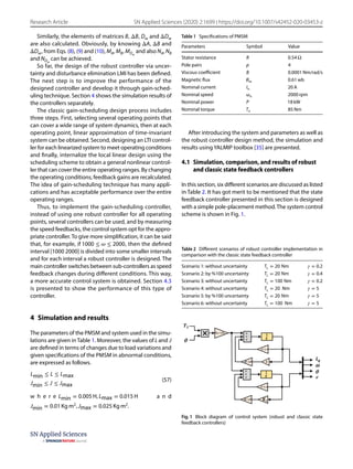 Robust speed controller design for permanent magnet synchronous motor based on gain-scheduled ...