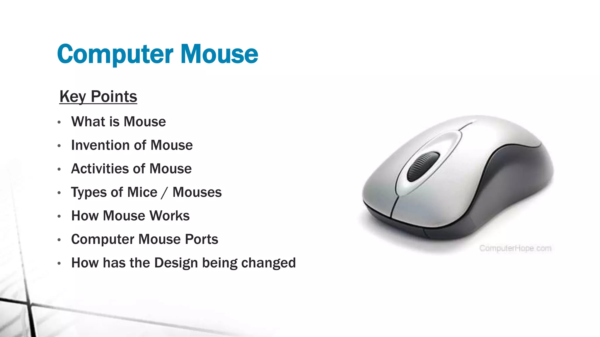 Presentation on Computer Mouse | PPTX