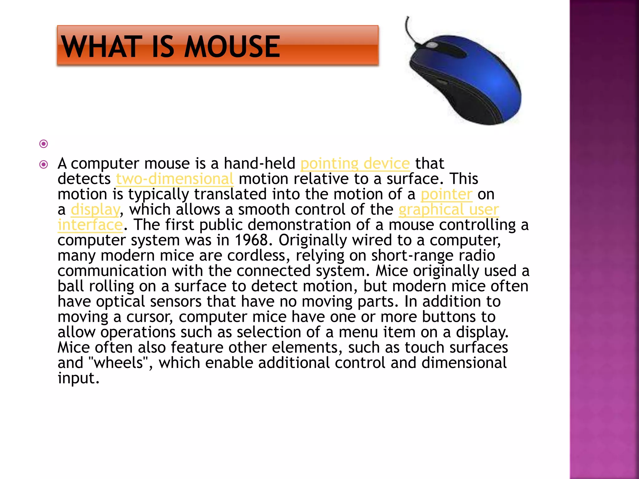 Mouse and joystick | PPTX