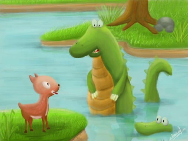 Gambar Mouse deer and crocodile | PPT
