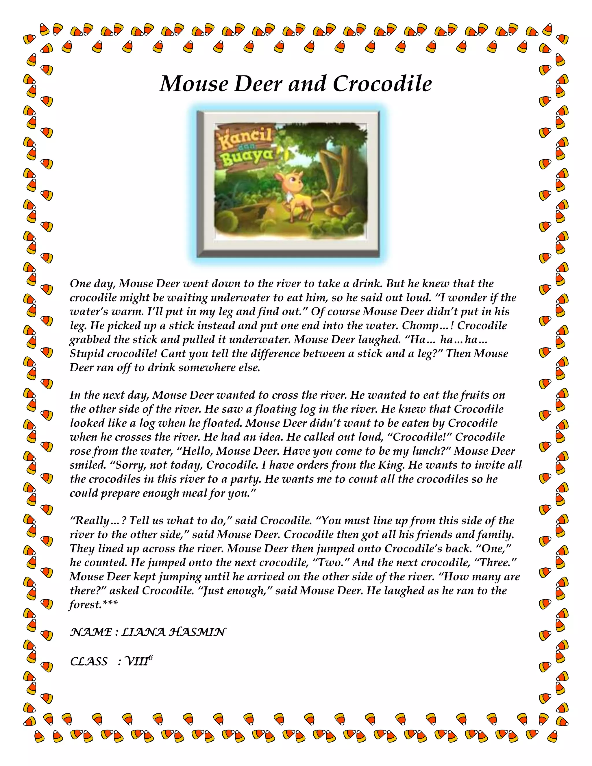 Mouse deer and crocodile | DOTX