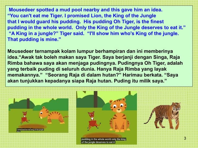Mousedeer and Tiger - A Sang Kancil Story with Lessons to Learn (Eng & Malay).pptx