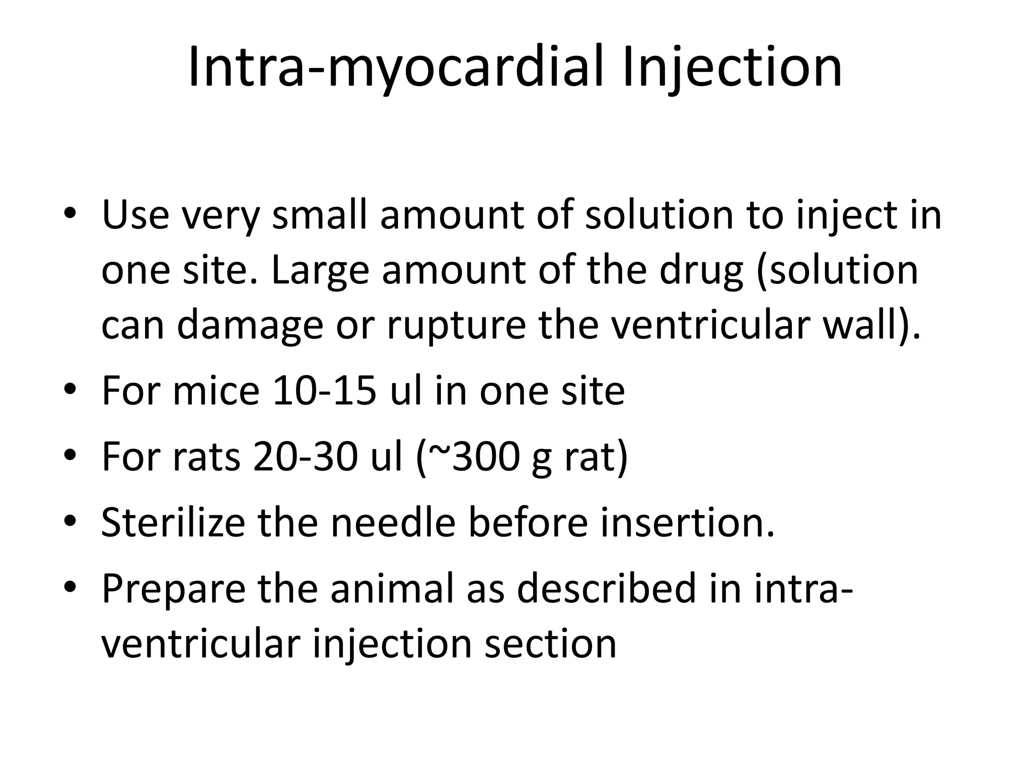 Mouse echocardiography, echo guided intraventricular and ...