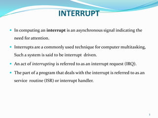 Mouse interrupts (Assembly Language & C) | PPTX