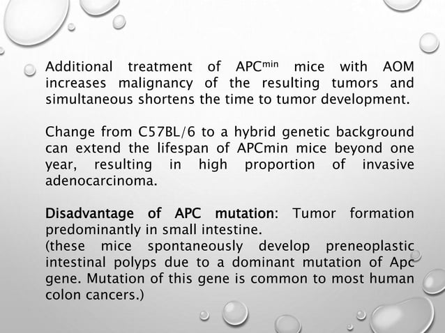 Mouse models of colorectal cancer | PPTX