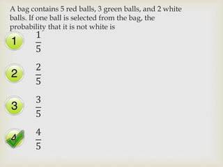 Mouse multiple probability | PPSX