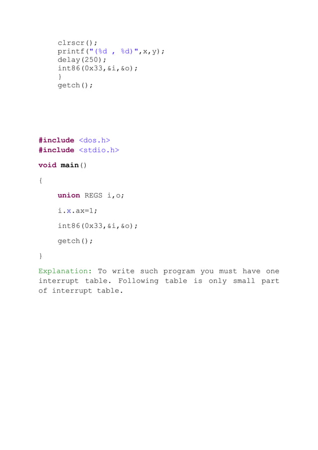 Mouse programming in c | PDF