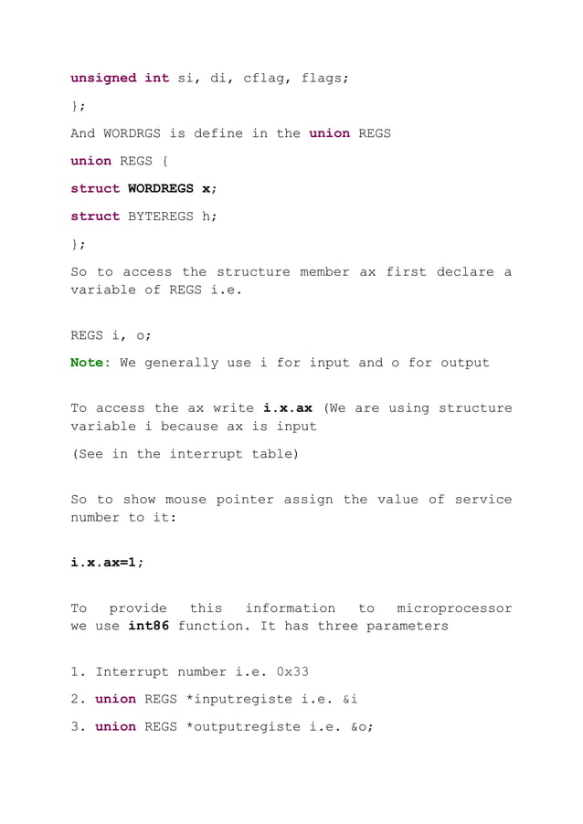 Mouse programming in c | PDF