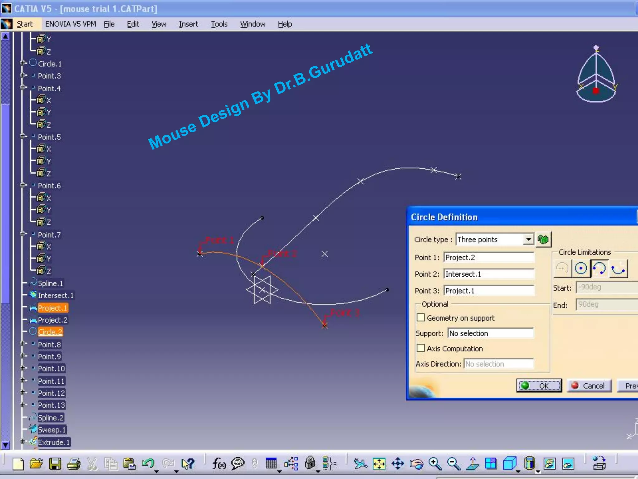 Mouse tutorials/design -Using CATIA Wireframe and Surface Design ...